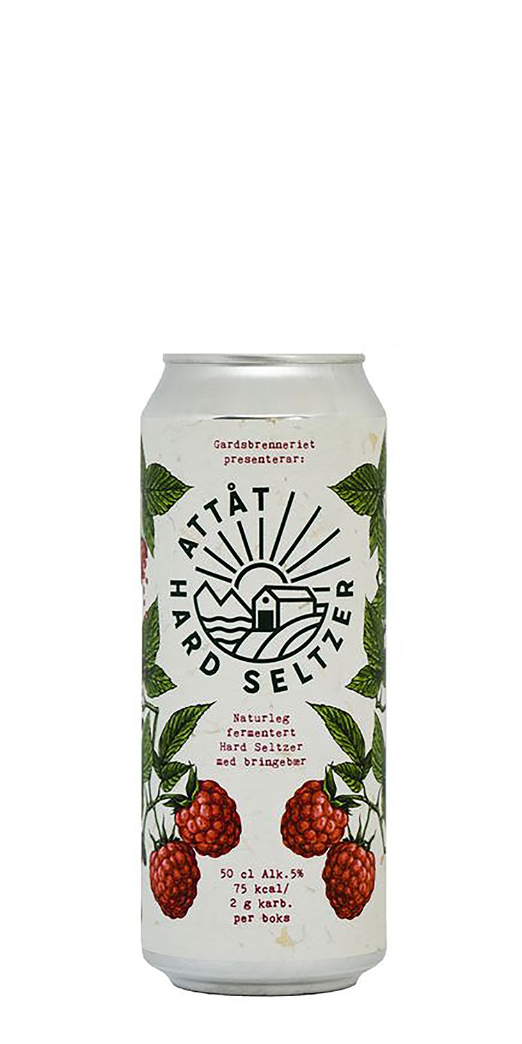 Attåt Hard Seltzer Bringebær